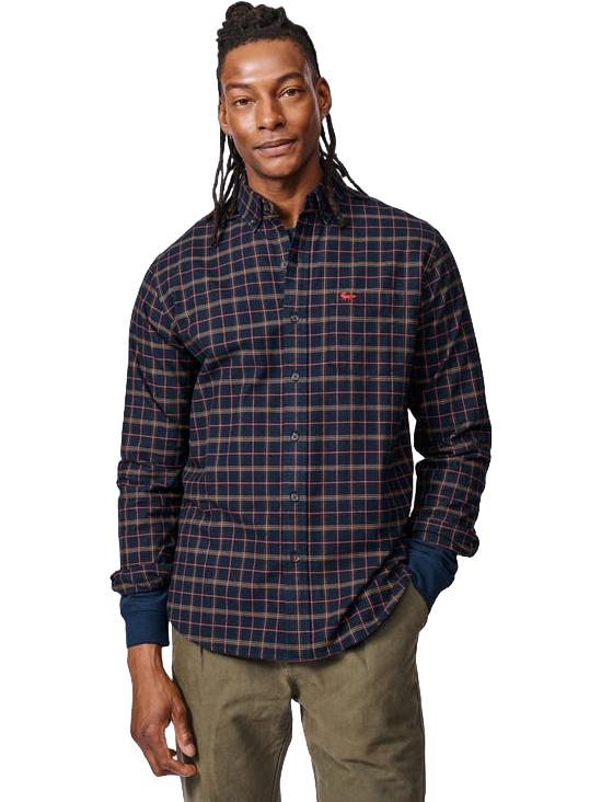 AUBIN merton brushed oxford button down shirt
